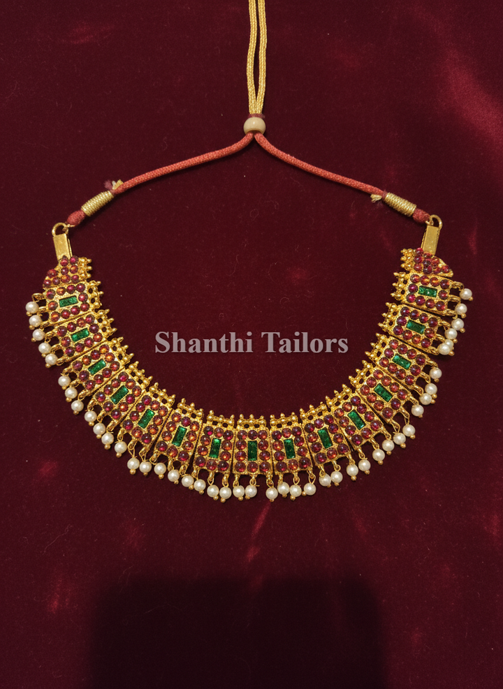 Bharatanatyam Poothali Necklace | Temple Jewellery – shanthitailors