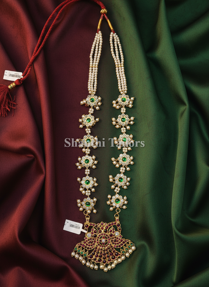 White Stone Malai - Premium Temple Jewellery – shanthitailors